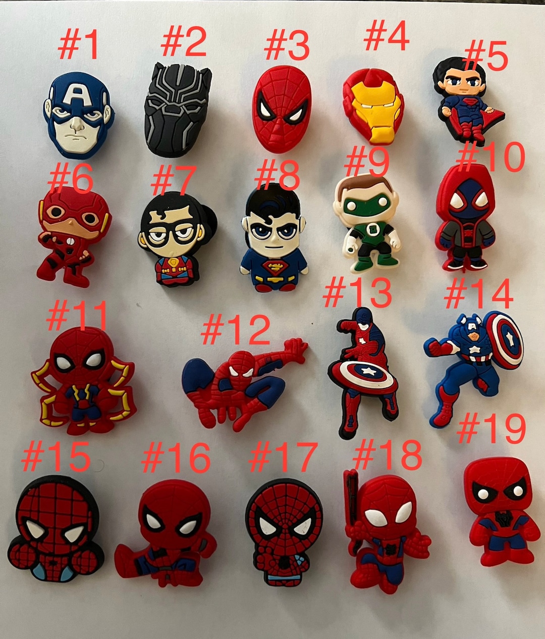 Spider Man/ Pokémon/stitch Croc Charms - Etsy