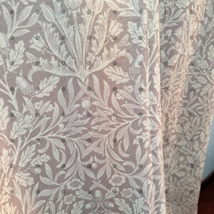 Botanical Print Curtain, Elegant Leaf Pattern Curtain, Soft Natural ...