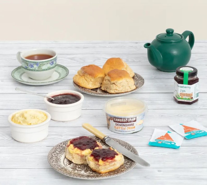 Devon Cream Tea Hamper 1-2 People Birthday Gift Devon Hamper Valentine ...