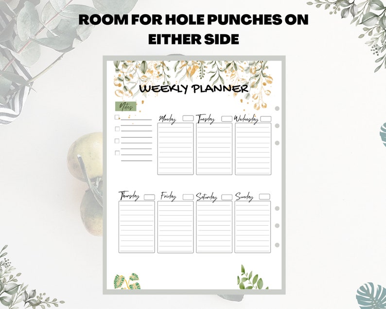 Weekly Planner Printable to Do List Minimalist Weekly - Etsy