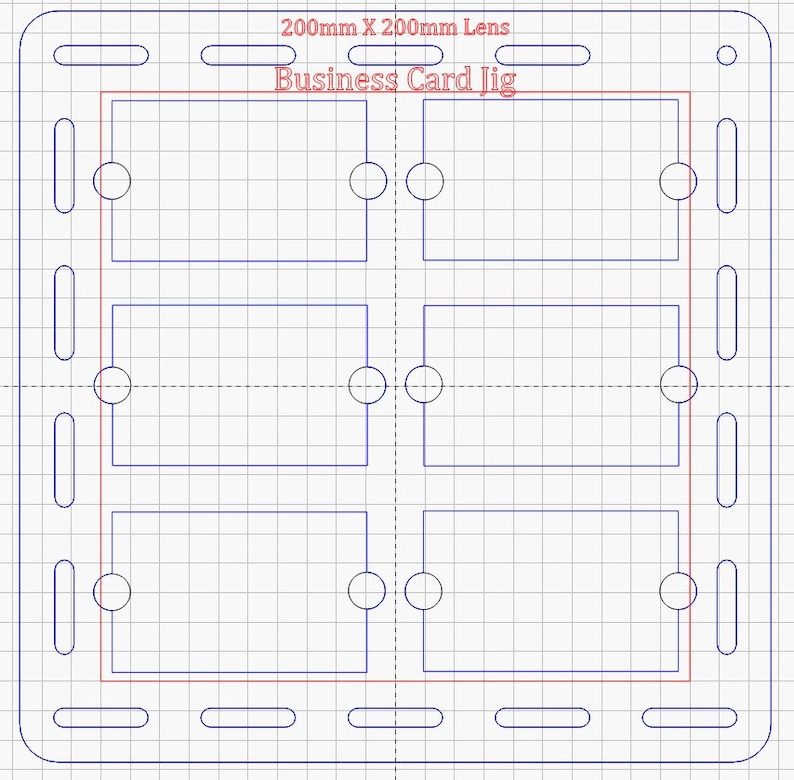 200MM Lens Business Card Jig Files for Fiber Laser -download File Only ...