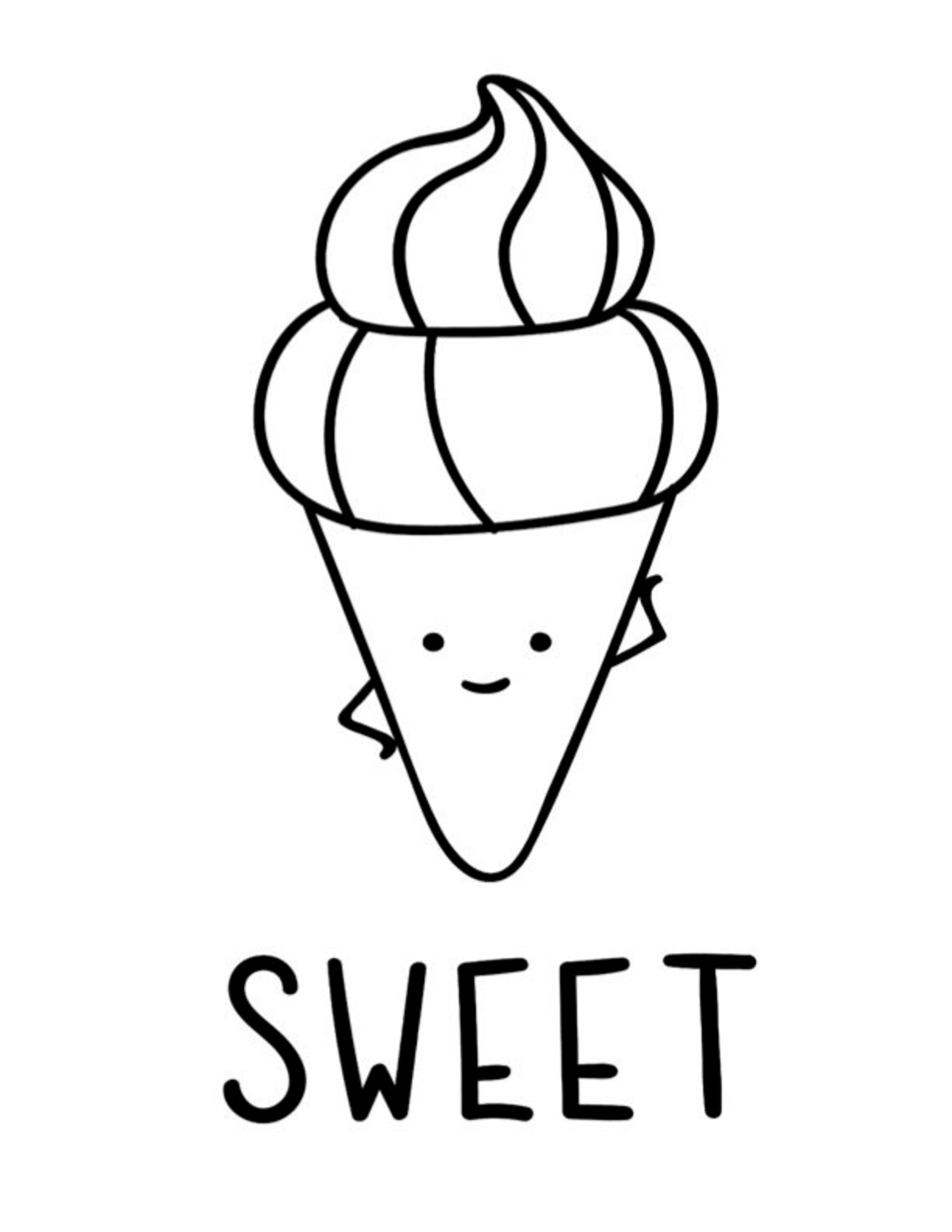 40 FUN ICE CREAM Coloring Pages - Etsy Canada