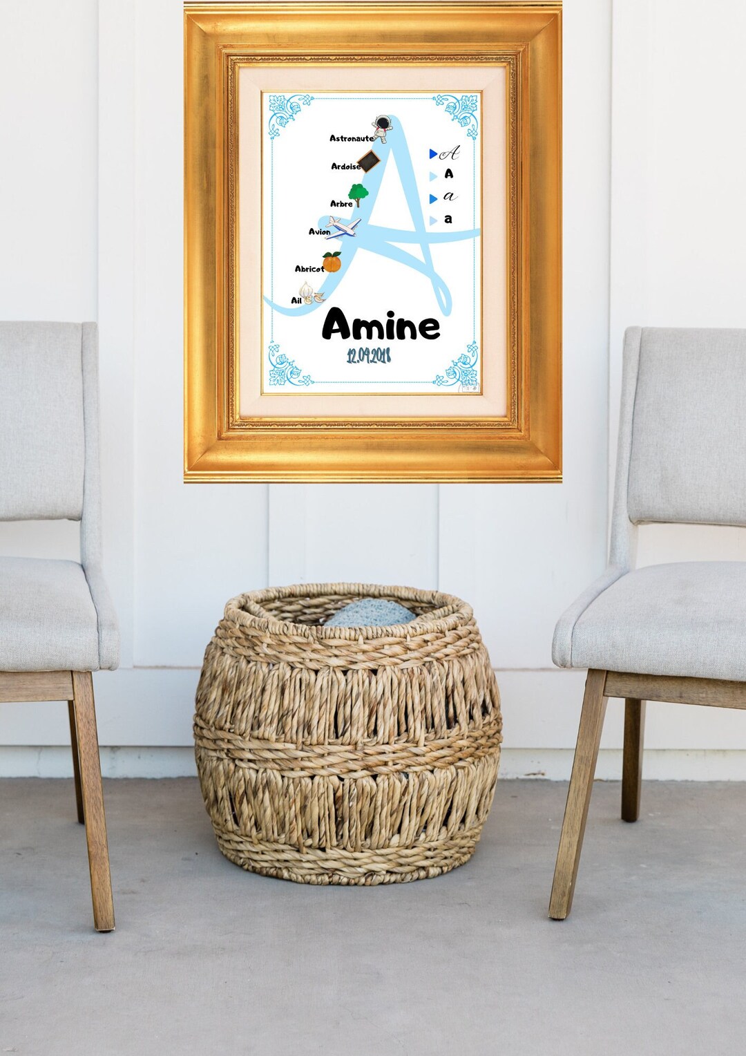 Personalized Letter Sheet / Baby First Name / Date of Birth - Etsy