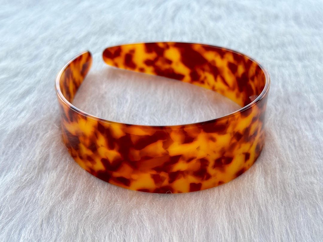 Tortoiseshell Acetate Adjustable Headband, Wide Leopard Headbands ...