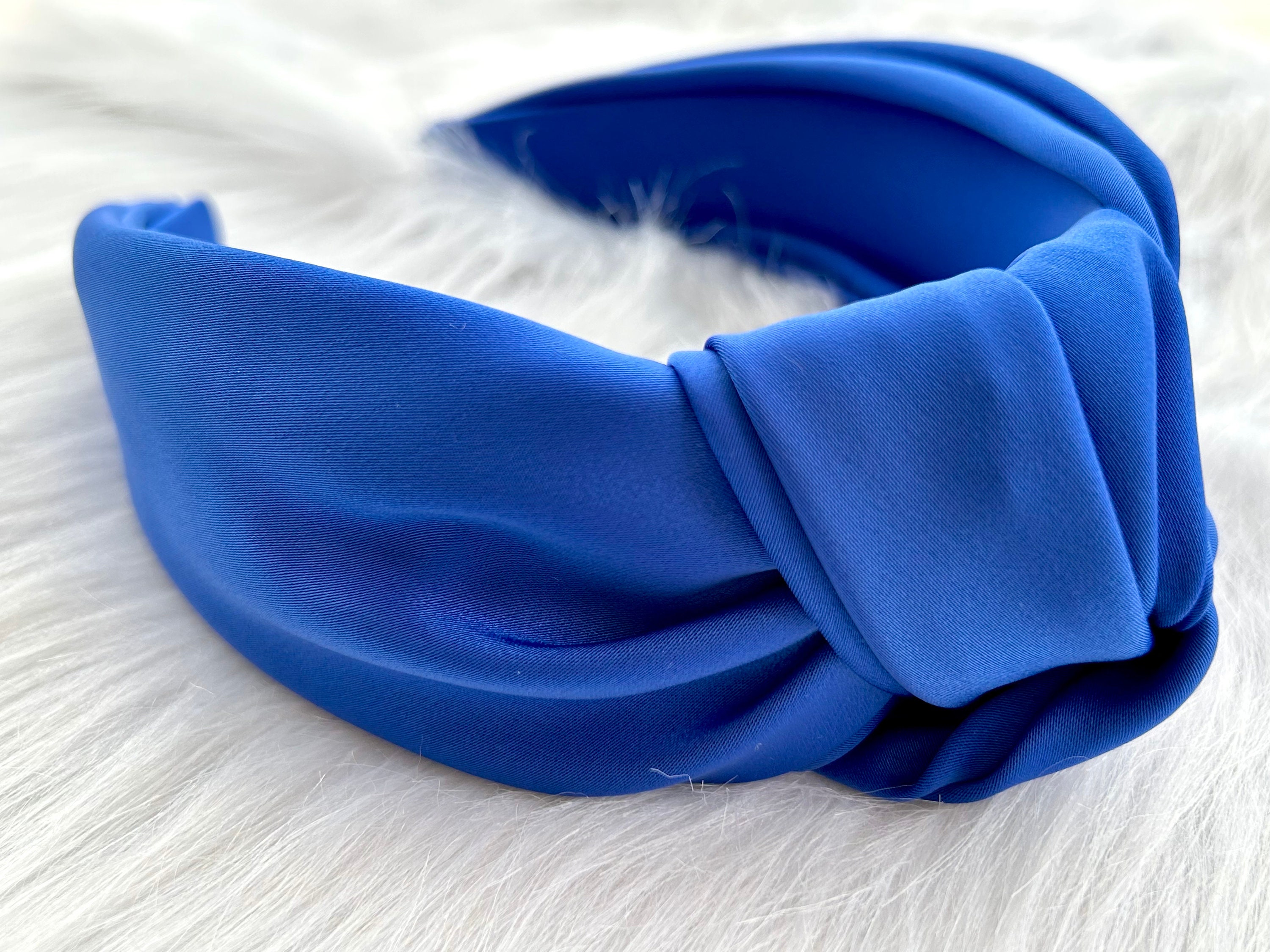 Royal Blue Hair Band Women Headbandfashion Satin Top Knot - Etsy