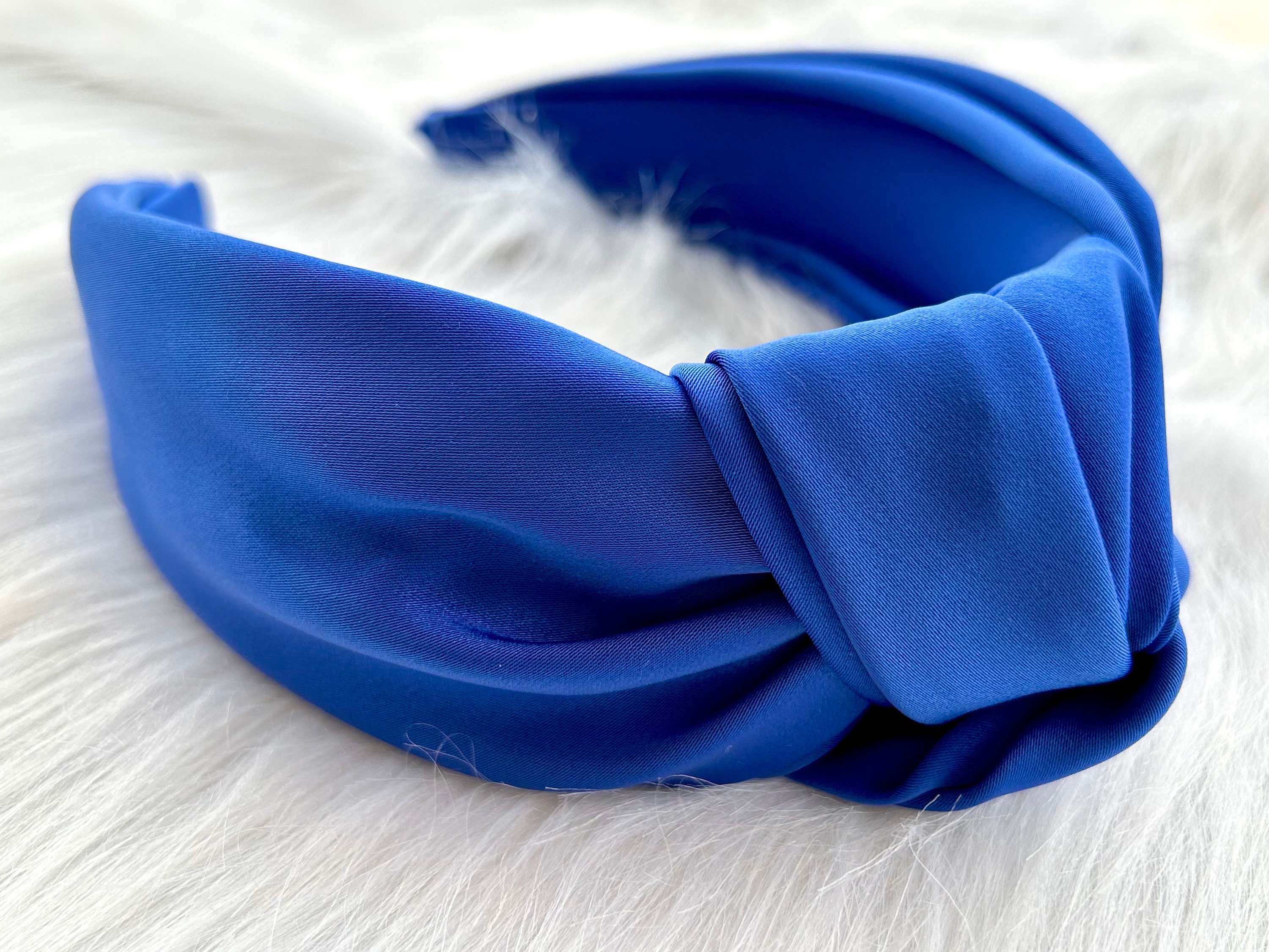 Royal Blue Hair Band Women Headbandfashion Satin Top Knot - Etsy