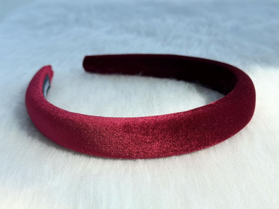 Red Velvet Headband,girls Turban Headband,padded Headband,thin Velvet ...