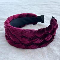 Burgundy Black Gemstones Headband Garnet Crystal Headpiece Maroon Stone ...
