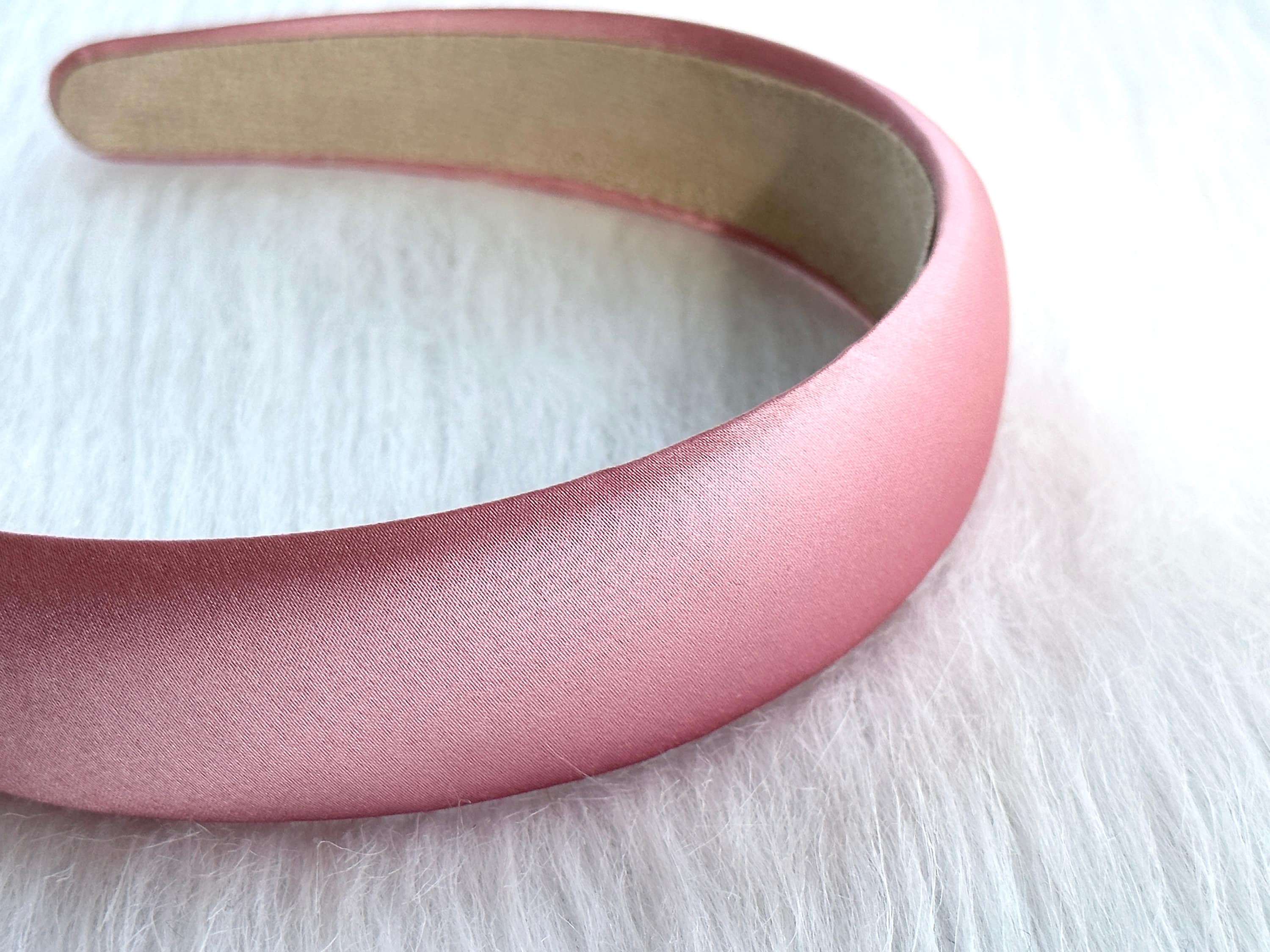 Pink Satin Headband, Silk Headband, Bridal Headband, Women's Headband ...