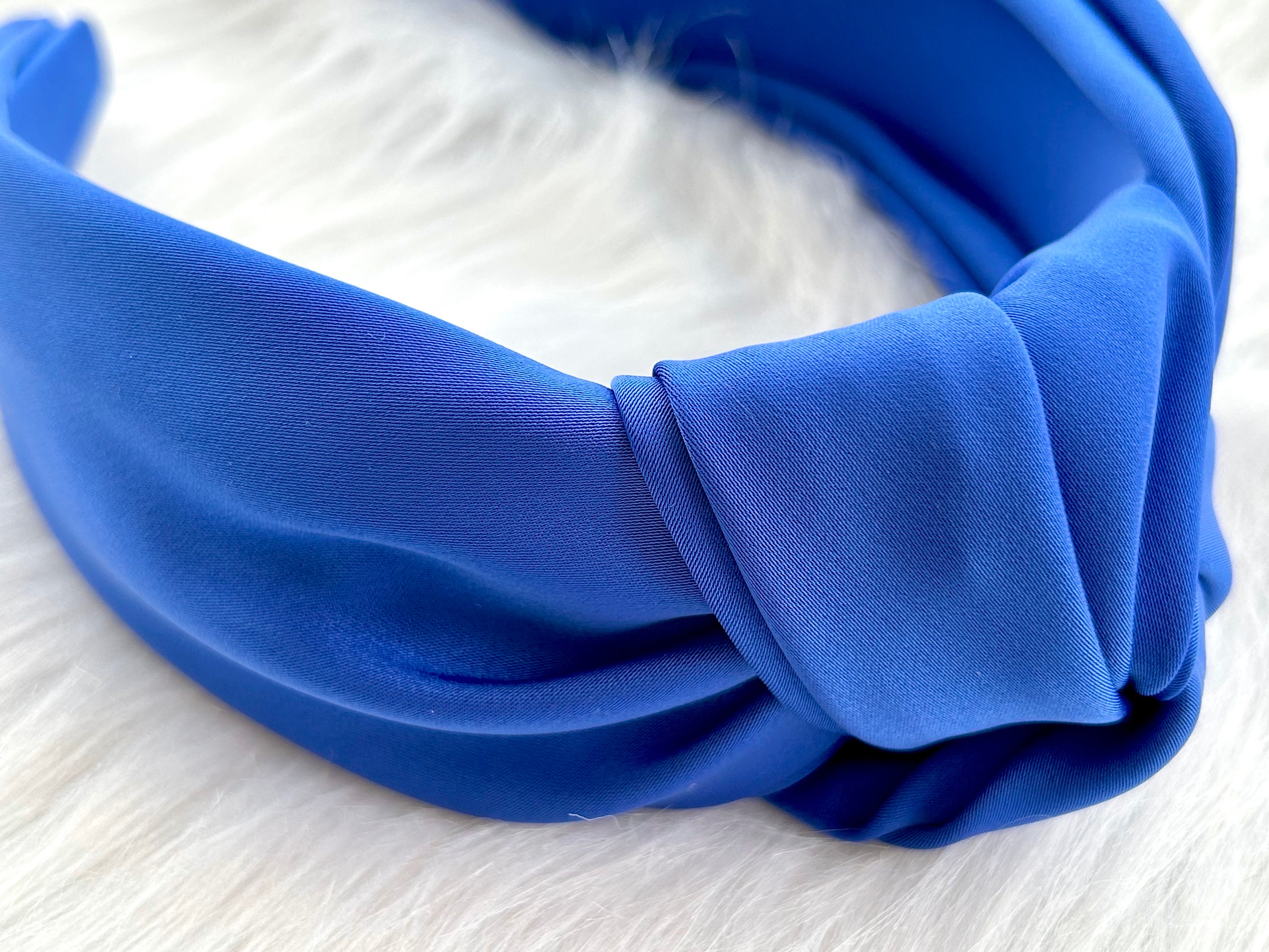 Royal Blue Hair Band Women Headbandfashion Satin Top Knot - Etsy