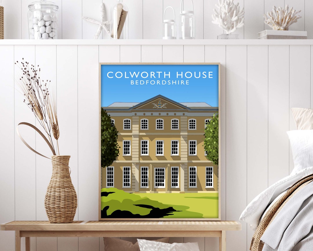 Colworth House Vintage Travel Poster Framed Wall Art Print - Etsy
