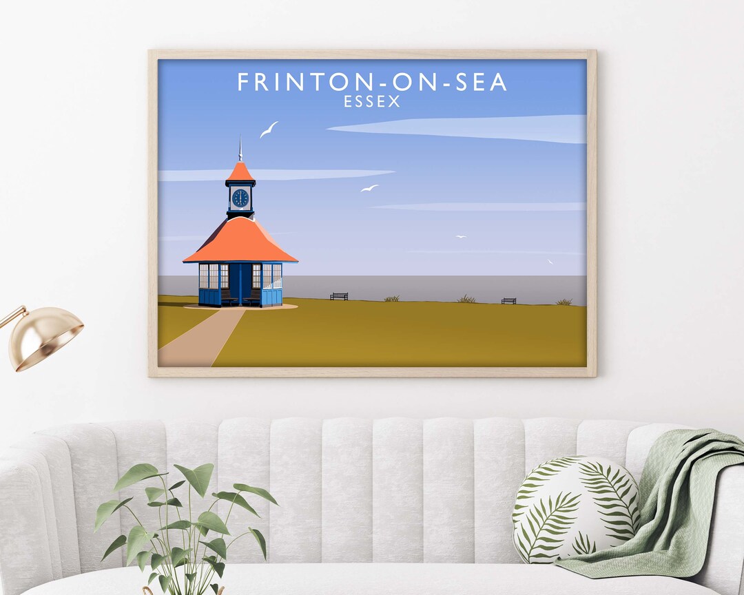 Frinton-on-sea Vintage Travel Poster, Framed Wall Art Print - Etsy