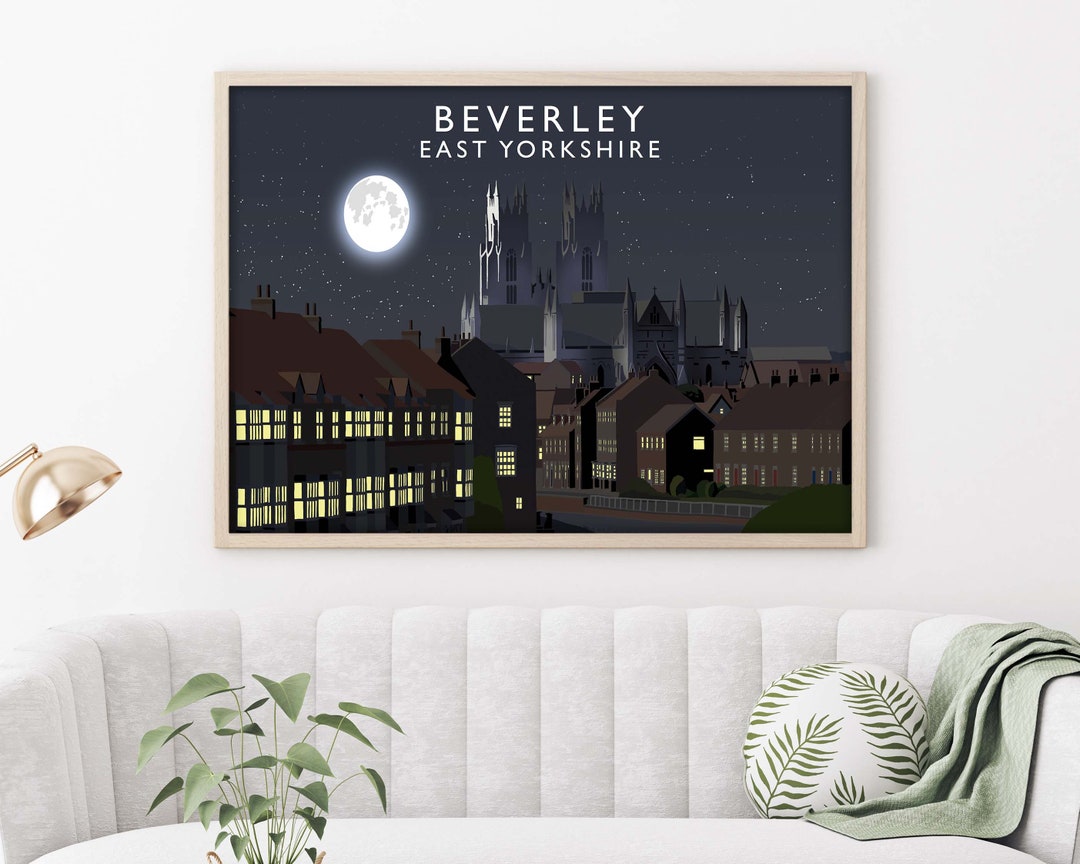 Beverley Vintage Travel Poster, Framed Wall Art Print - Etsy UK