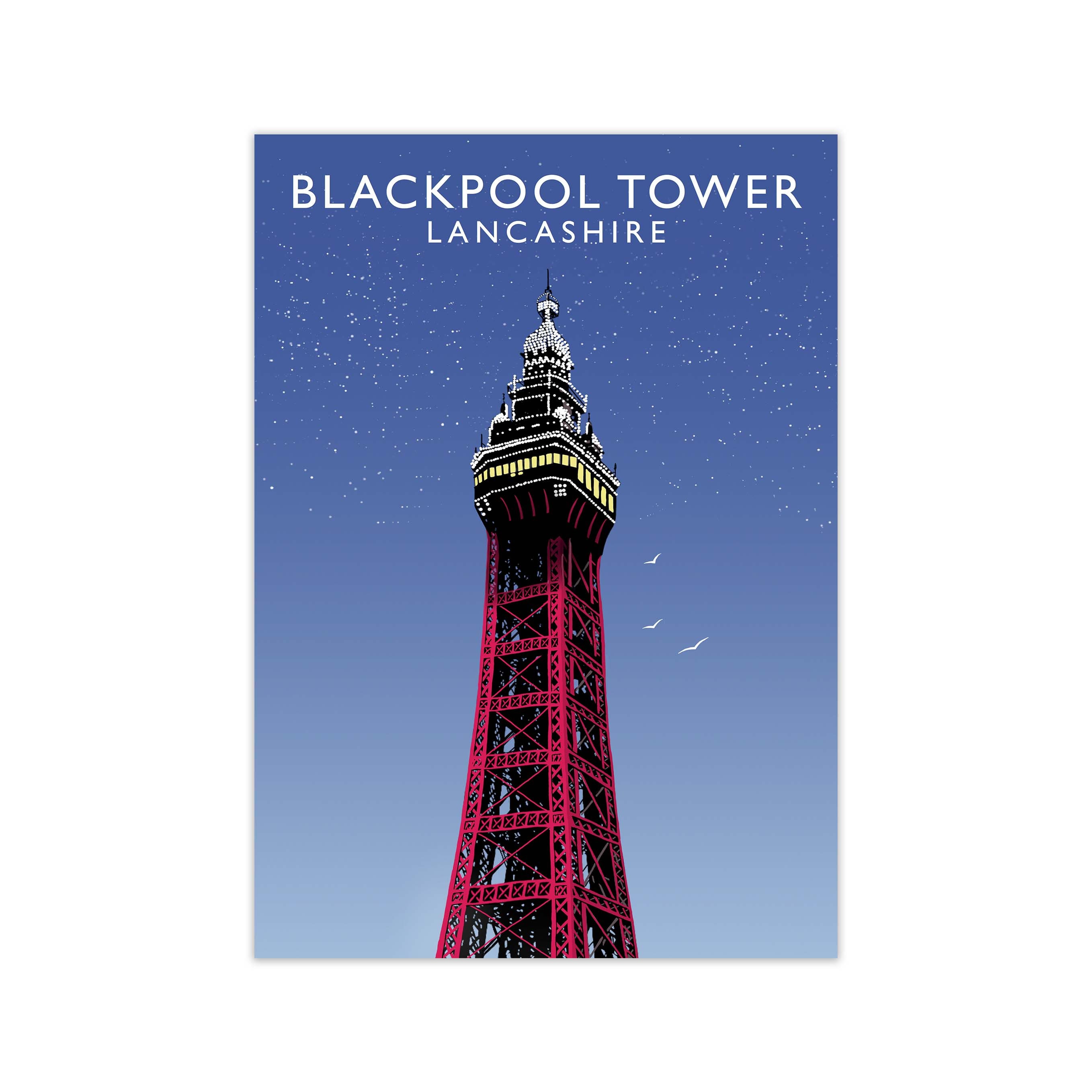 Blackpool Print Blackpool Poster Lancashire Print Travel - Etsy