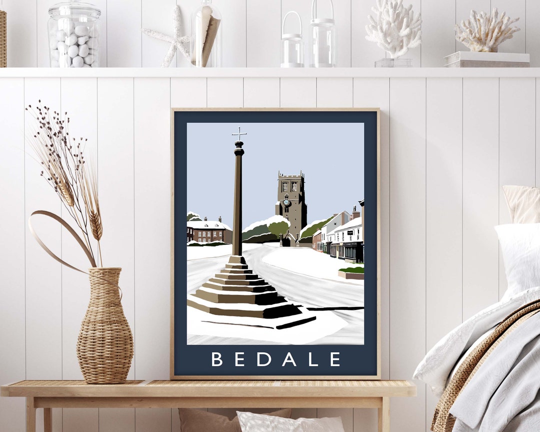 Bedale Print Yorkshire Travel Poster Travel Art Gift - Etsy