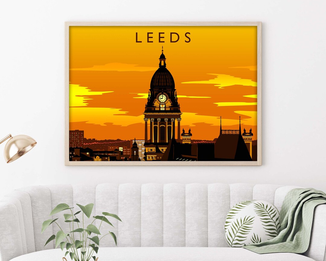 Leeds Print Yorkshire Reise Poster Reise Kunst Geschenk - Etsy.de