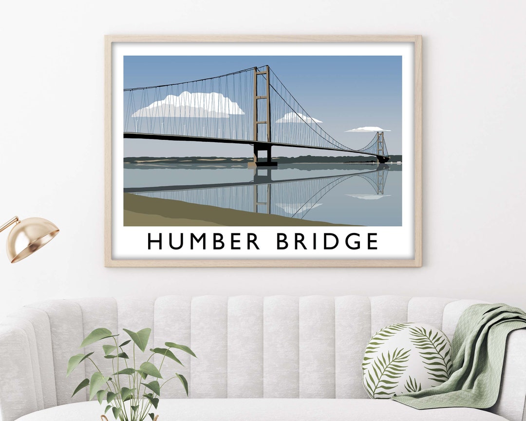 Hull Print Hull Poster Humber Bridge Print Travel City Wall - Etsy