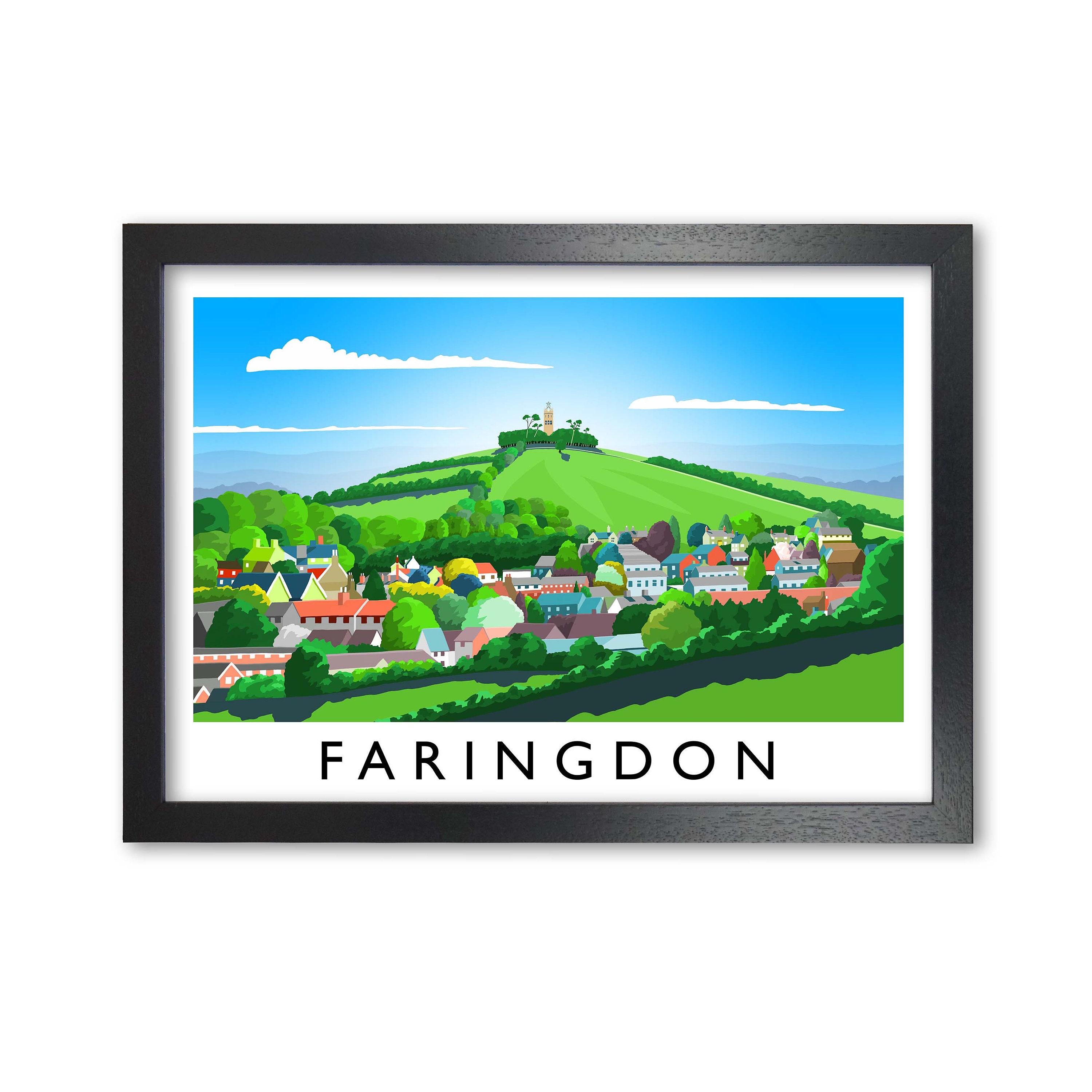 Faringdon Print, Faringdon Poster, Oxfordshire Print, Travel City Wall ...