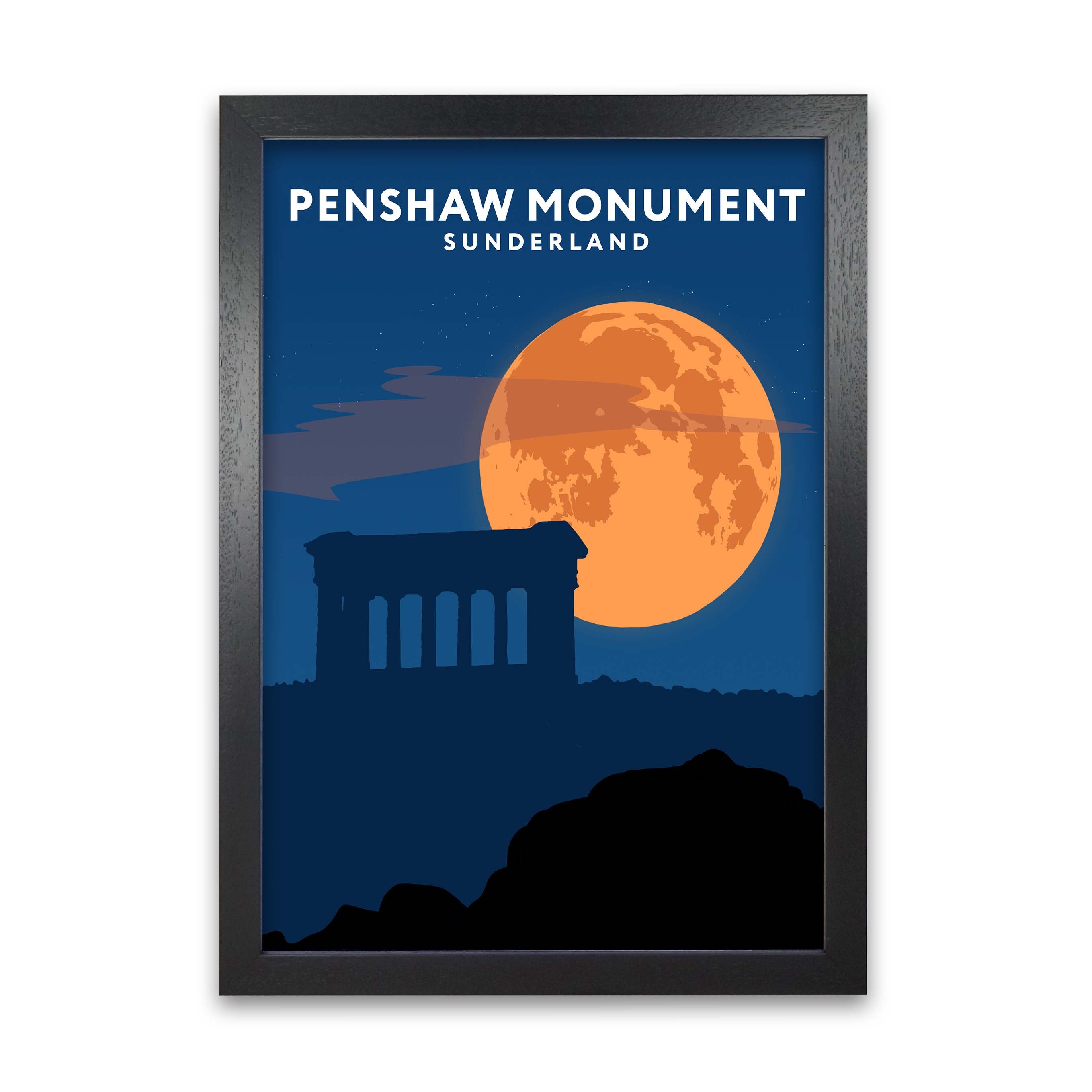 Sunderland Print, Penshaw Travel Poster, Travel Art Gift, Vintage Wall ...