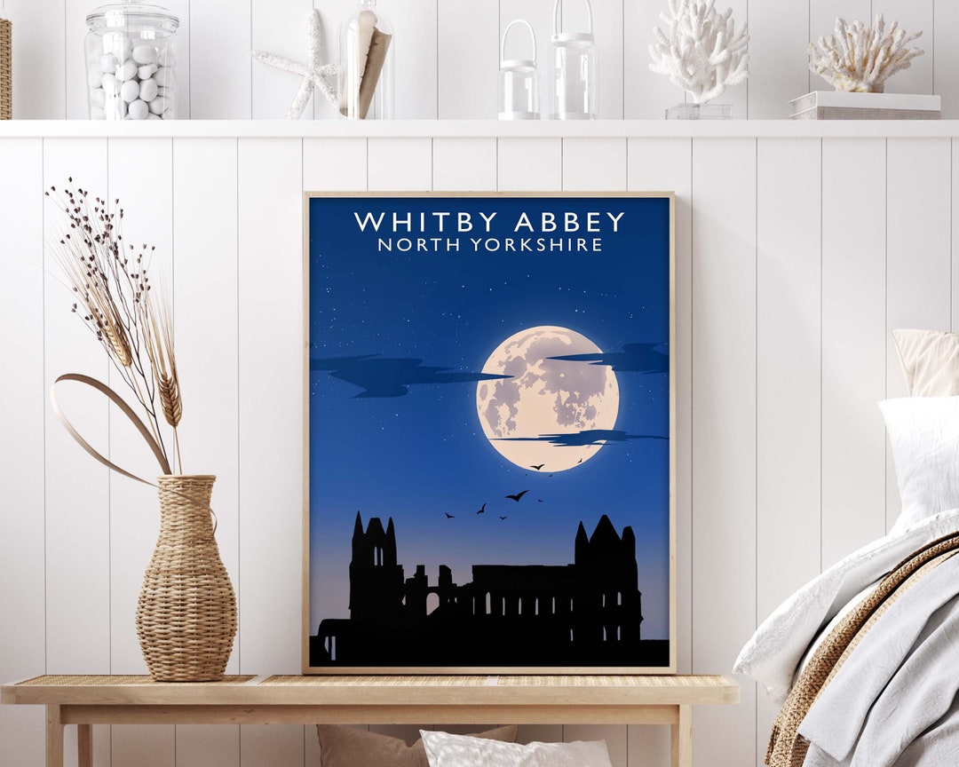 Whitby Print, Whitby Abbey Poster, Yorkshire Print, Travel City Wall ...