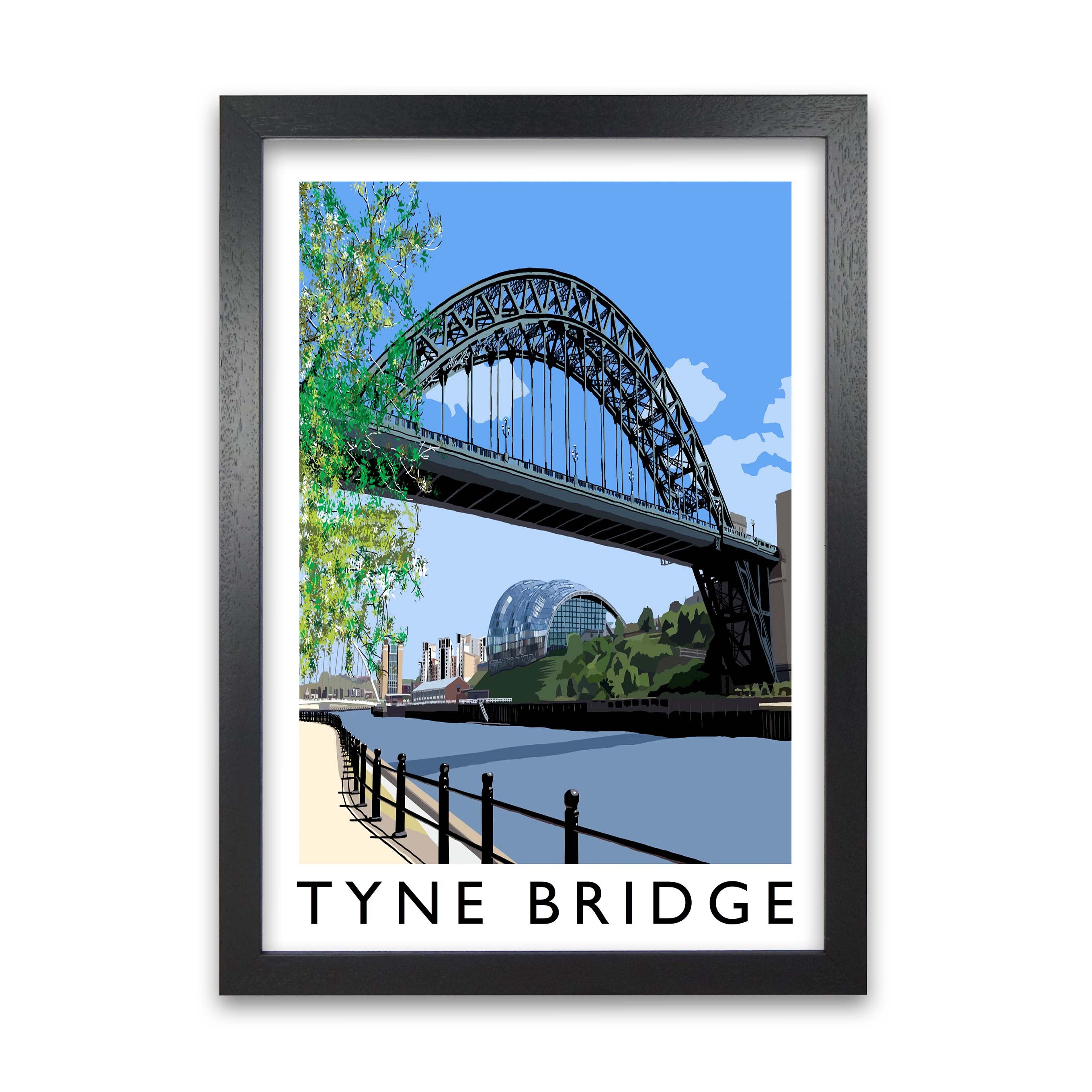 Tyne Bridge Poster, Newcastle Wall Art, Tyne Bridge Print, Vintage ...