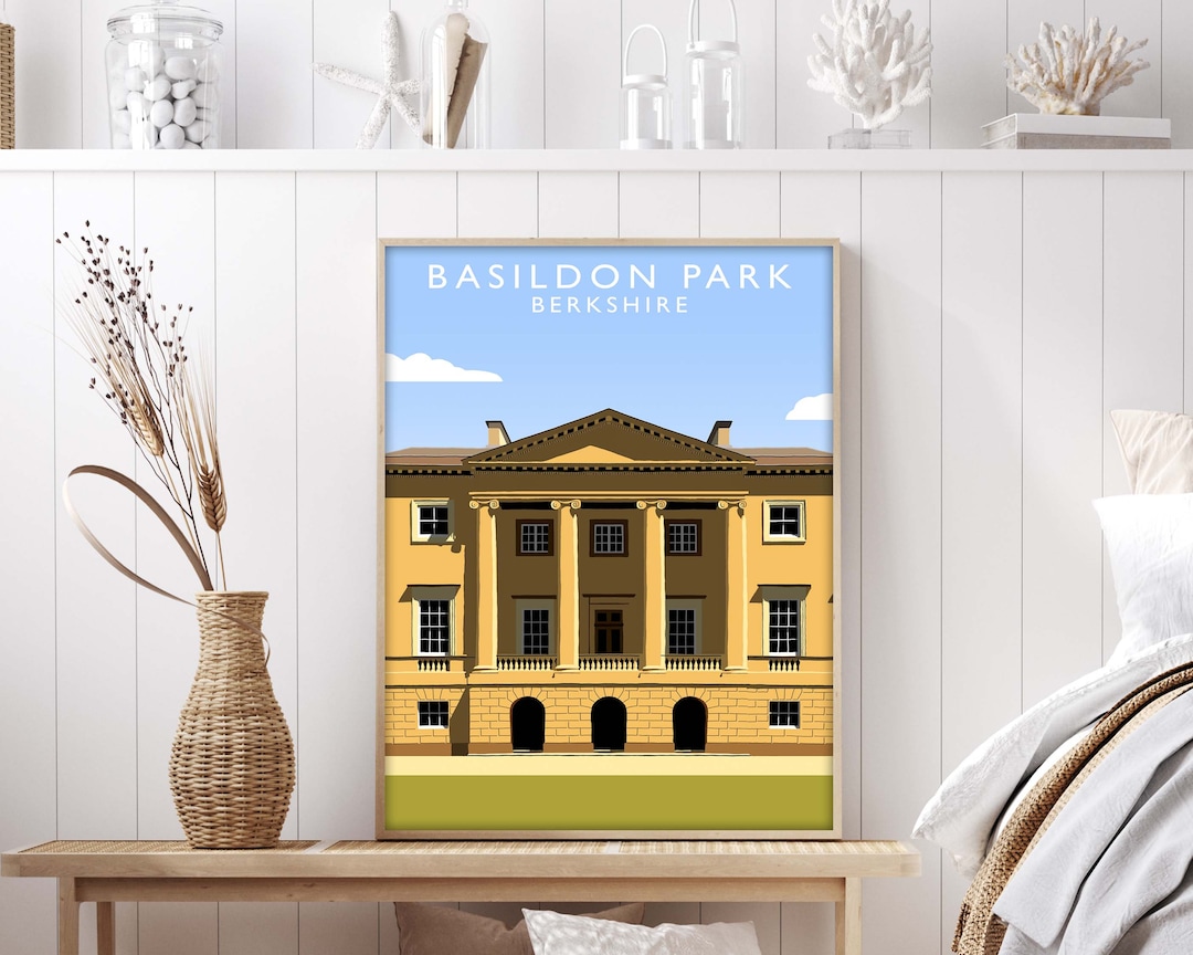 Basildon Park Vintage Travel Poster Framed Wall Art Print - Etsy