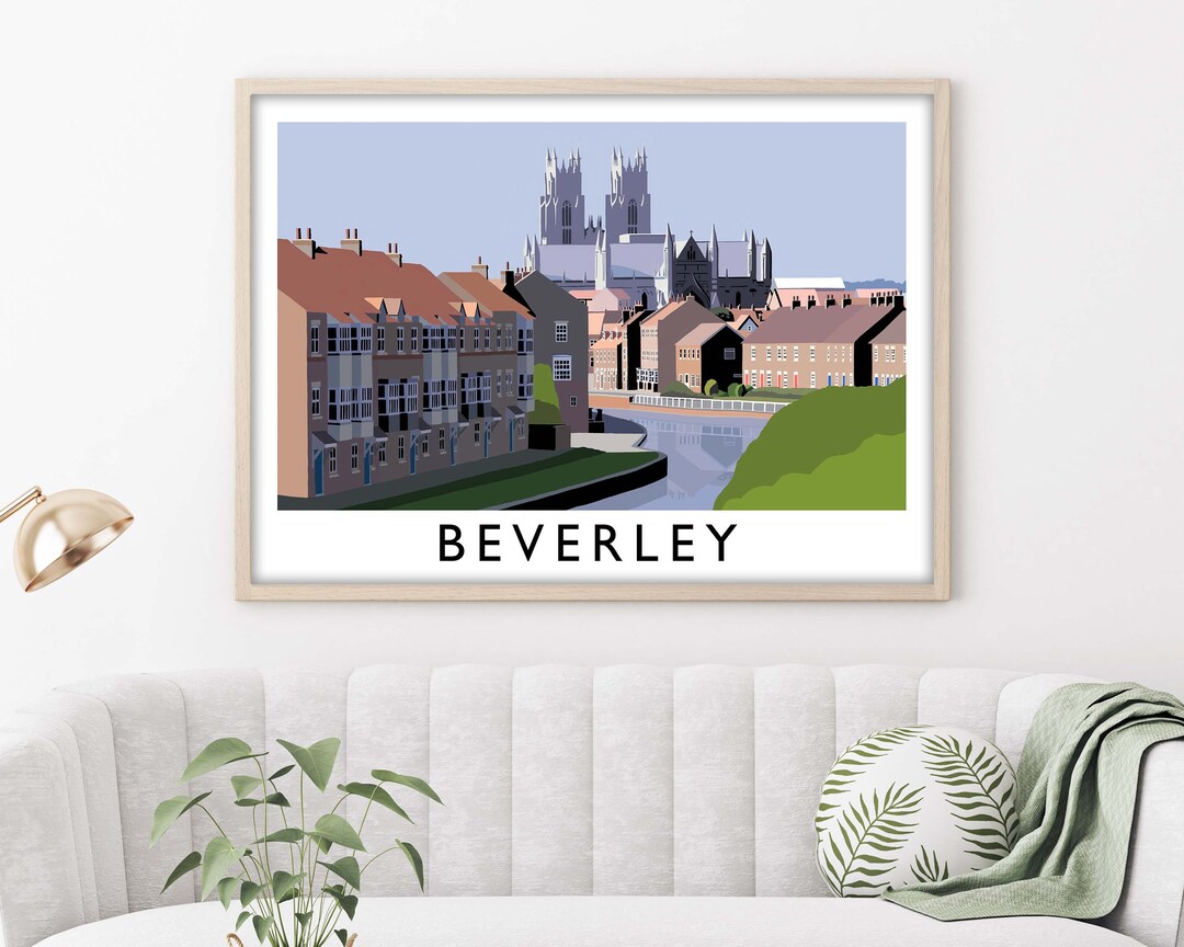 Beverley Vintage Travel Poster, Framed Wall Art Print - Etsy