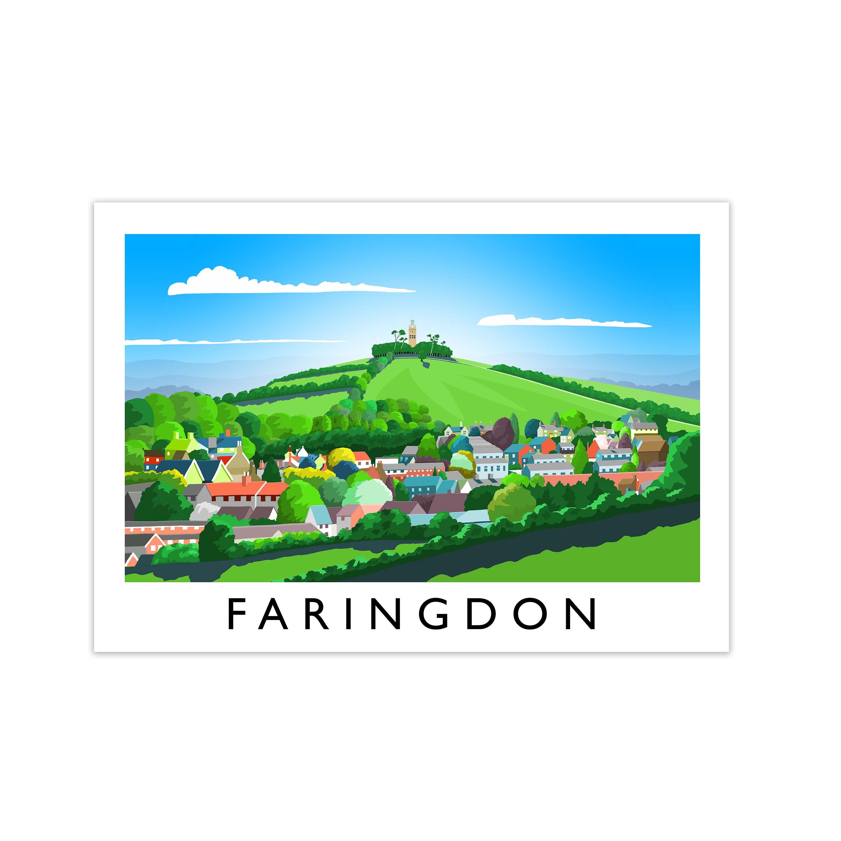Faringdon Print, Faringdon Poster, Oxfordshire Print, Travel City Wall ...