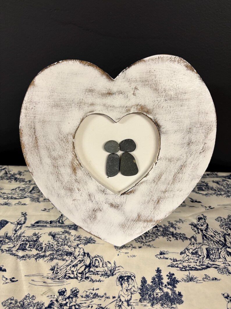 Stone Art Couple in Heart Frame - Etsy