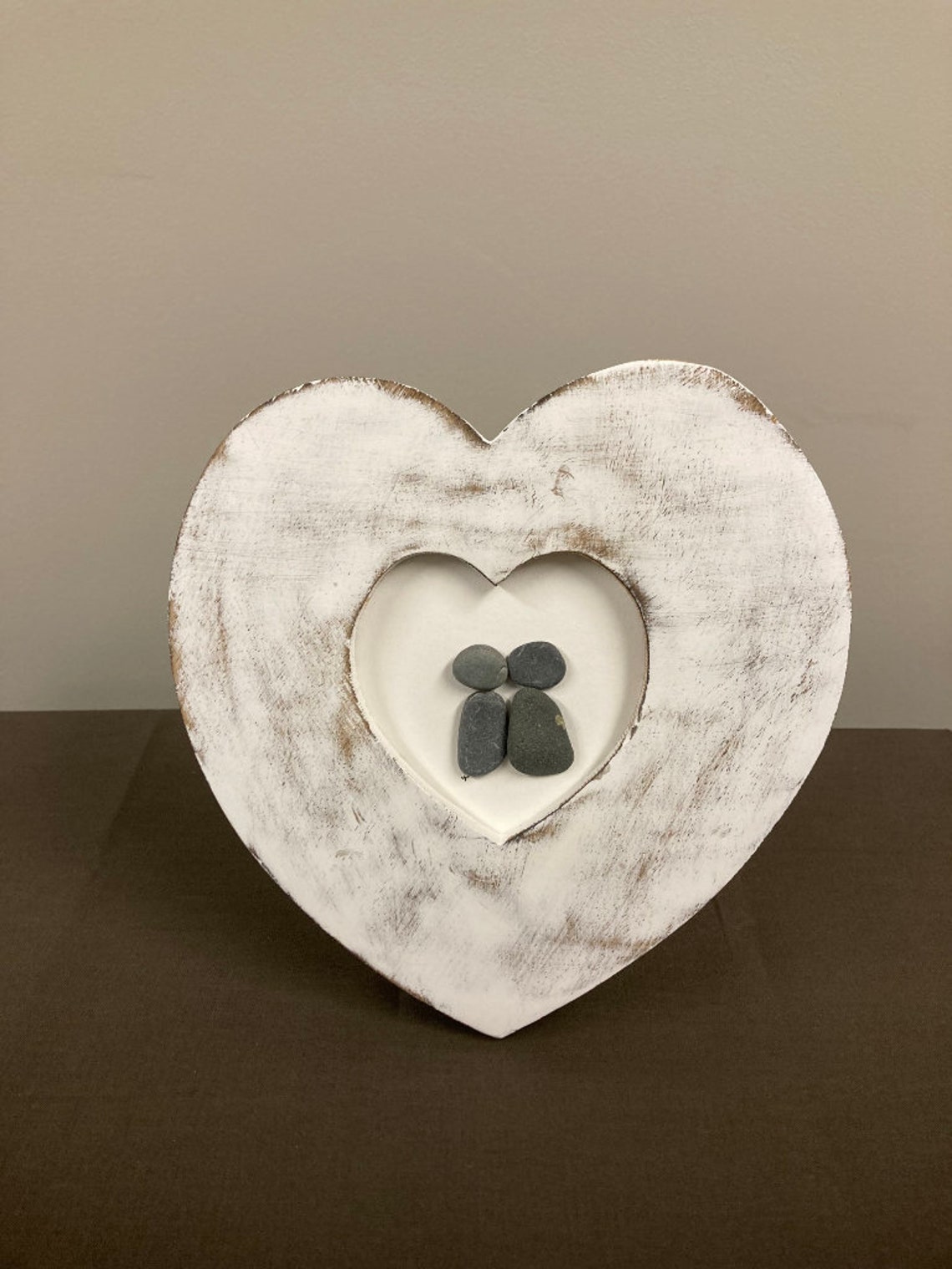Stone Art Couple in Heart Frame - Etsy