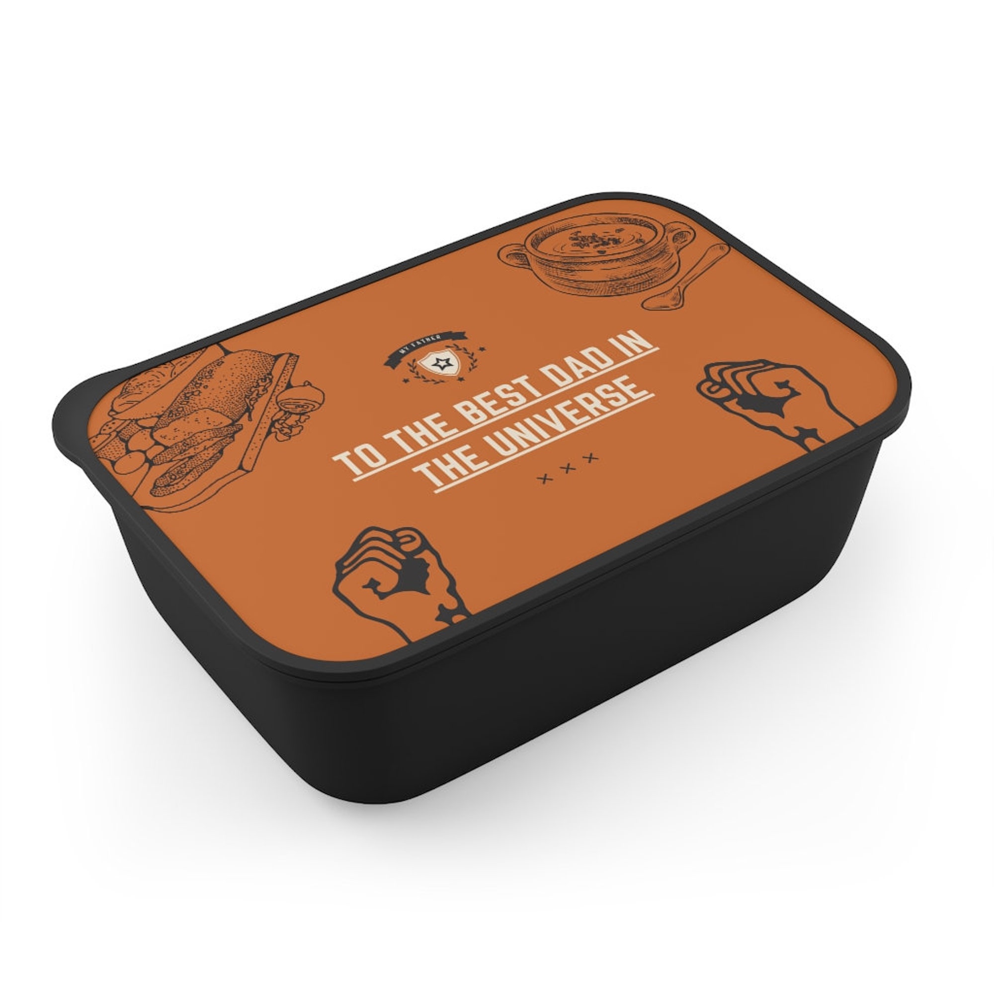 PLA Bento Box With Band And Utensils, Father's Day Storage Box, Healty ...