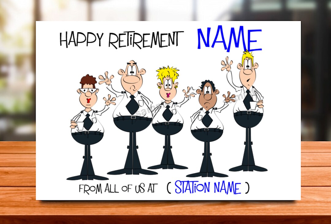 Personalised Police Retirement Card, Farewell, Leaving, Colleague ...