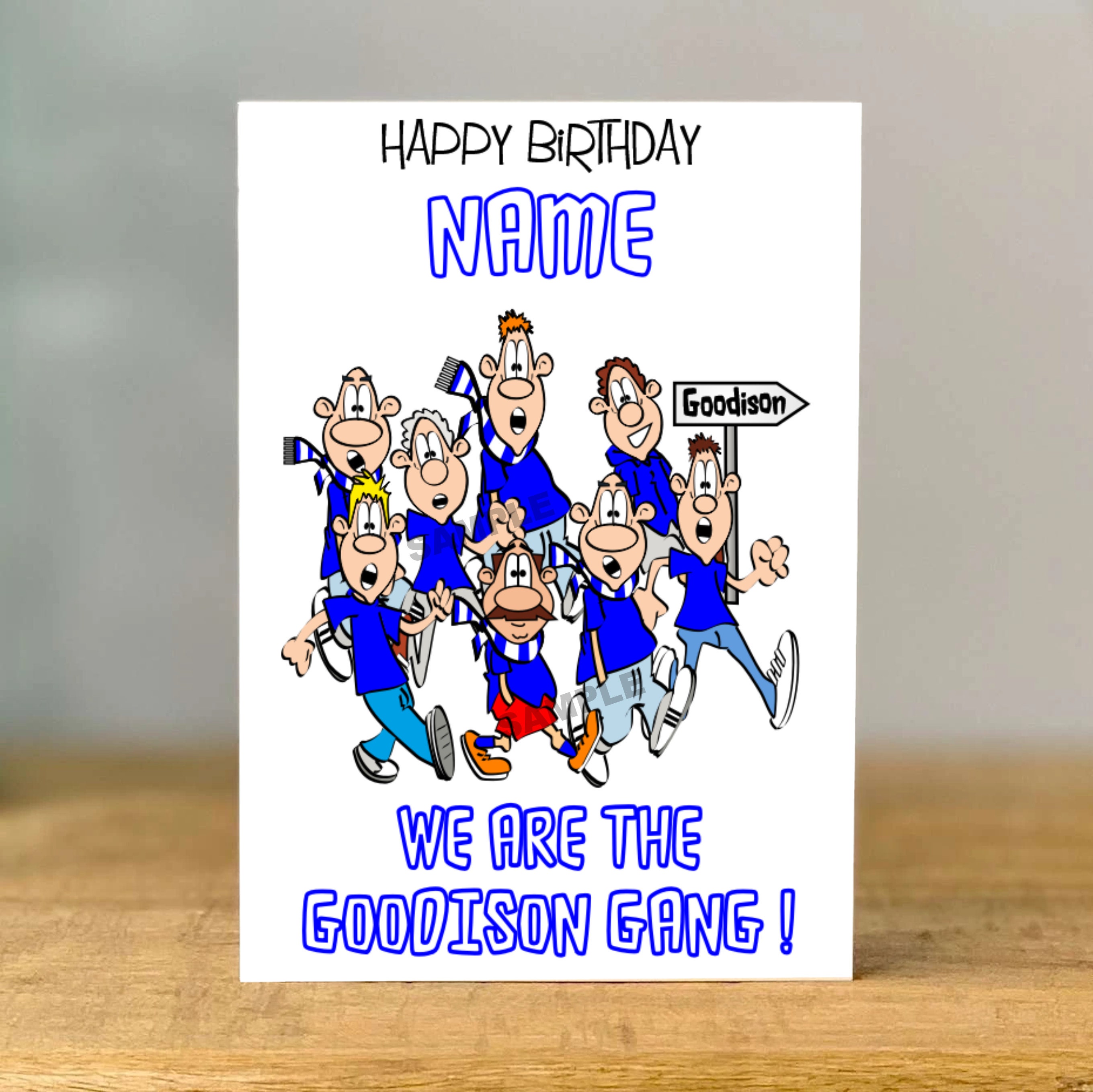 Personalised Everton Fan, Birthday Card, Best Friend, Football, Dad ...