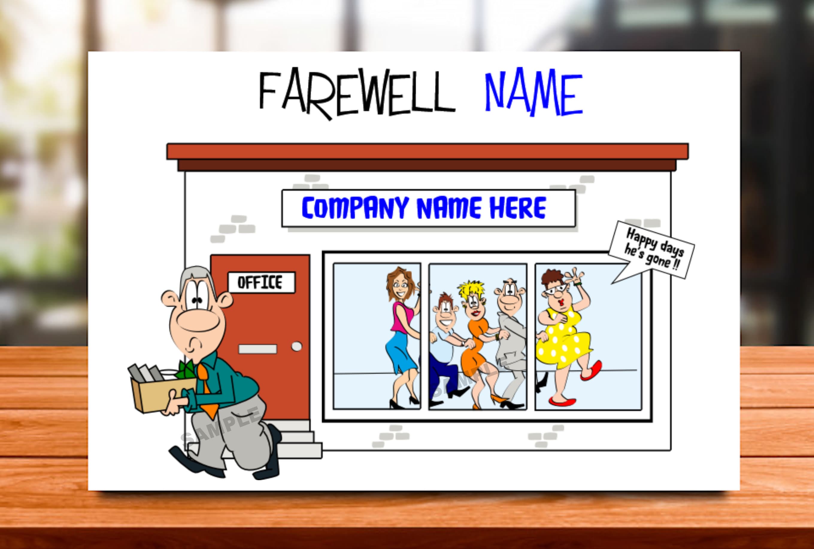 Personalised Retirement Card Farewell Office Colleague, Work, Bestie ...