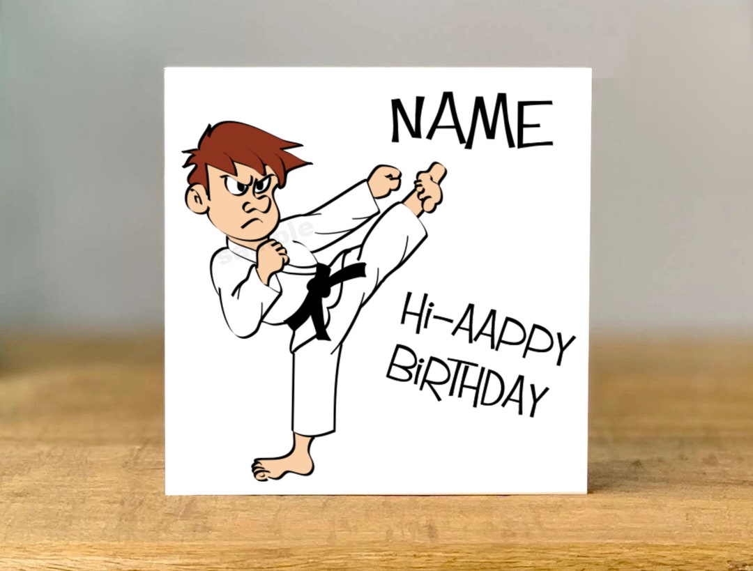 Personalised Martial Arts Birthday Card: Judo, Taekwondo, Karate ...