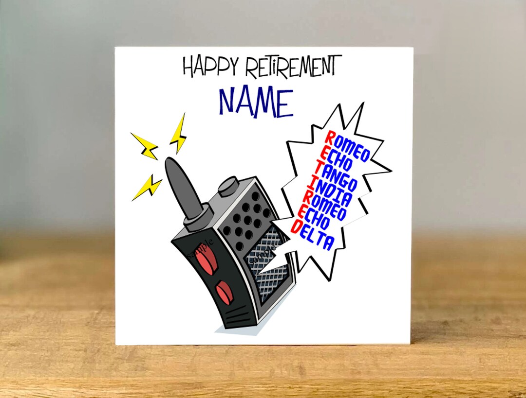Personalised Police Retirement Card, Policeman, Policewoman, Dad, Son ...