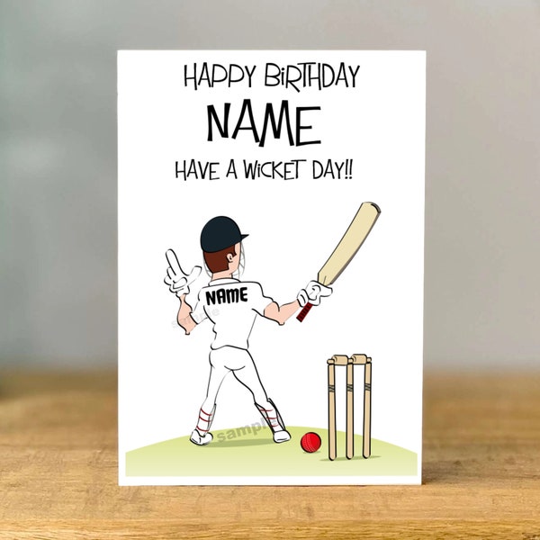 Personalised 21st Birthday Card Son Cricket - Etsy UK