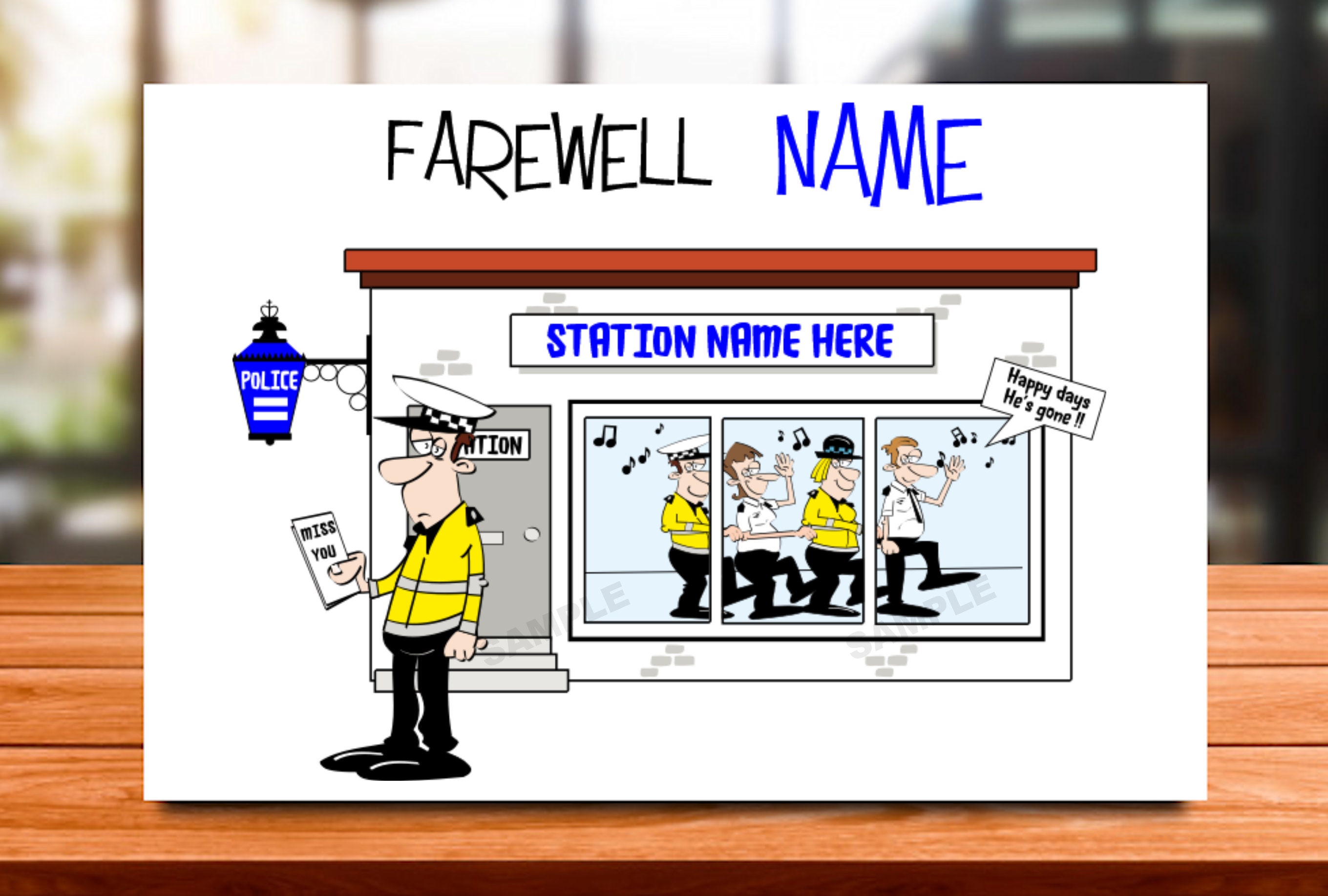 Personalised Police Farewell, Leaving, Retirement, Card, Policewoman ...