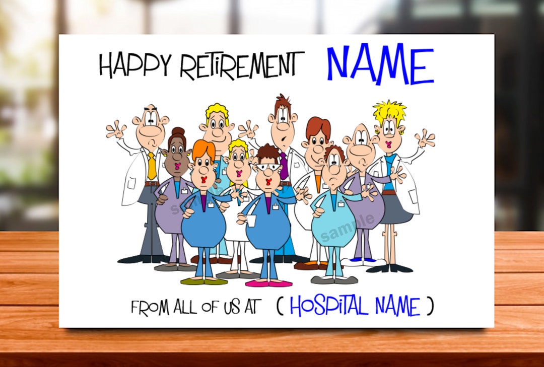 Personalised NHS Nurse Retirement Card: Handmade Greeting Card or Mug ...