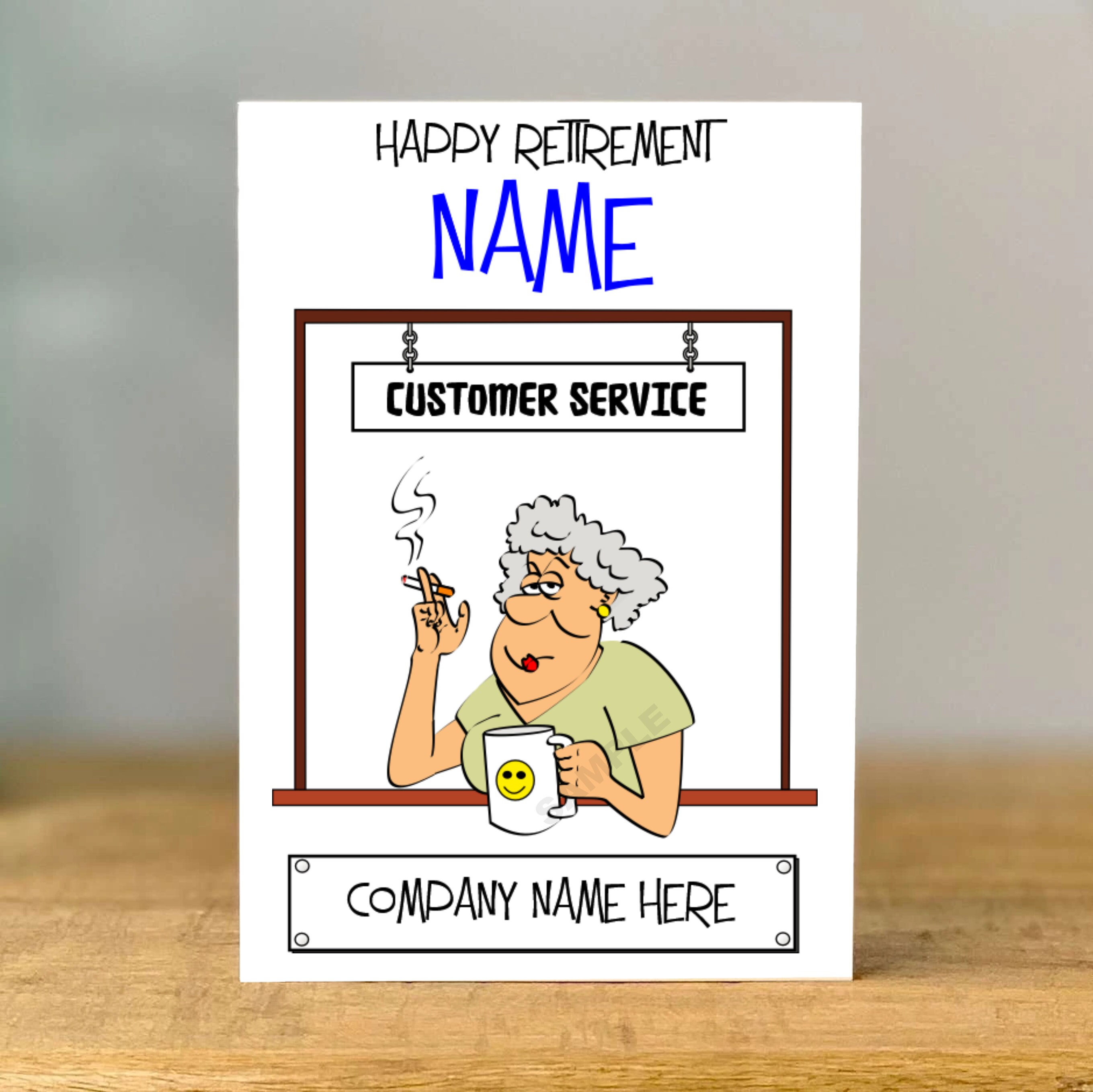 Personalised Farewell Retirement Card, Office, Company, Work Colleague ...