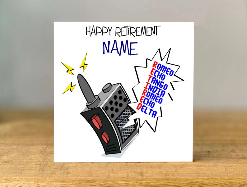 Personalised Police Retirement Card, Work Colleague, Mate, Office Good ...