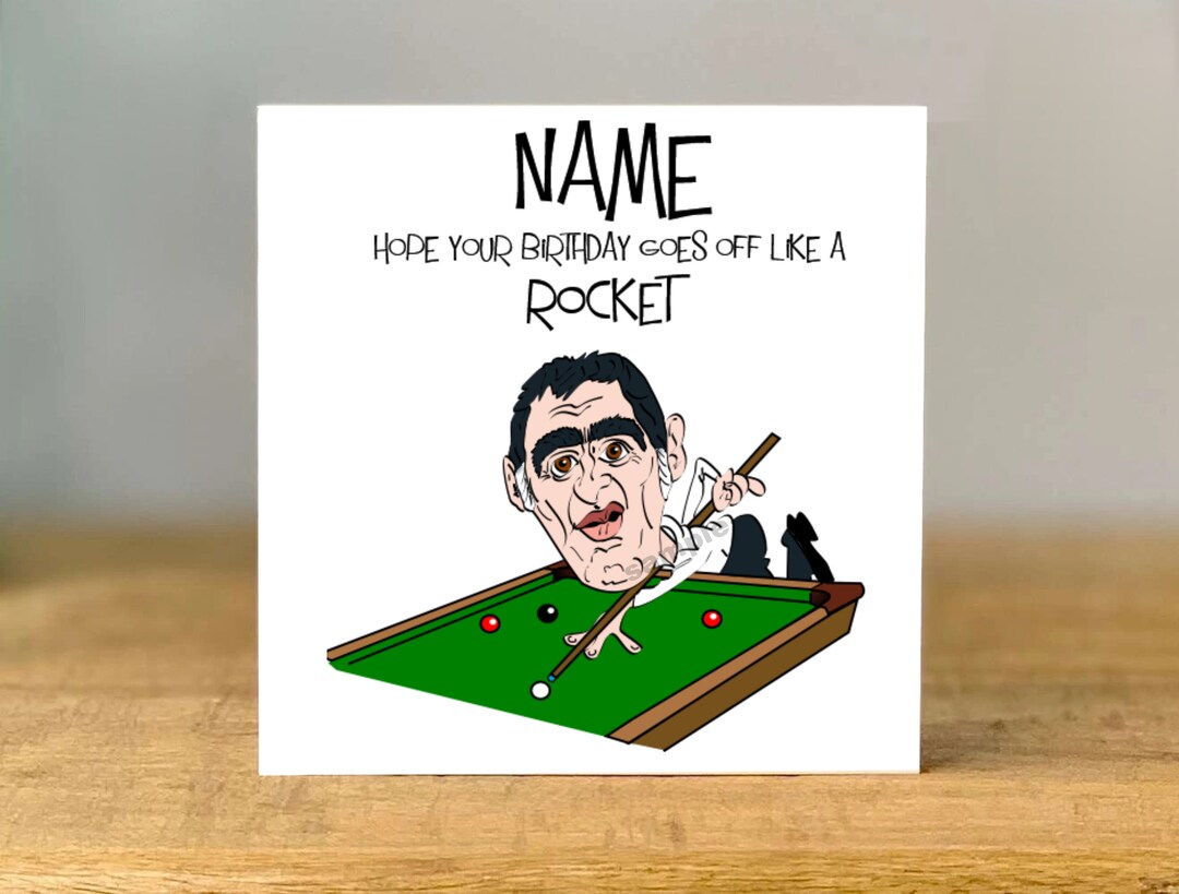 Personalised Snooker Fan Birthday Card, Ronnie, Dad, Mum, Sister ...