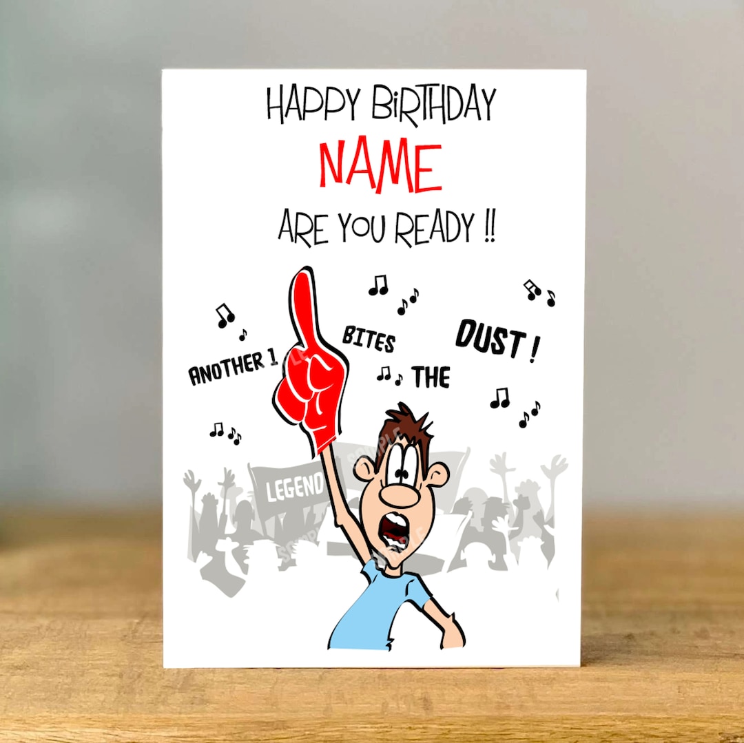 Personalised Birthday Card, No.1 Fan, Foam Hand, Birthday, Mum, Dad ...