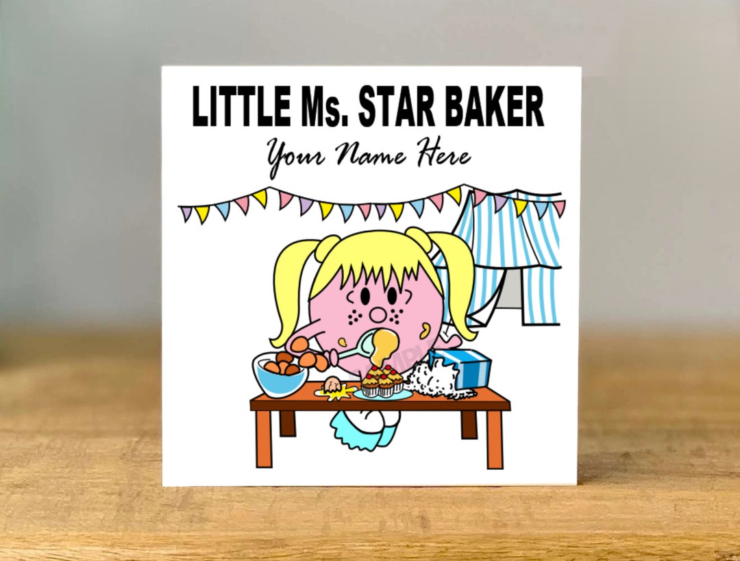 Personalised British Bake off Greeting Card, Star Baker, Sister, BFF ...