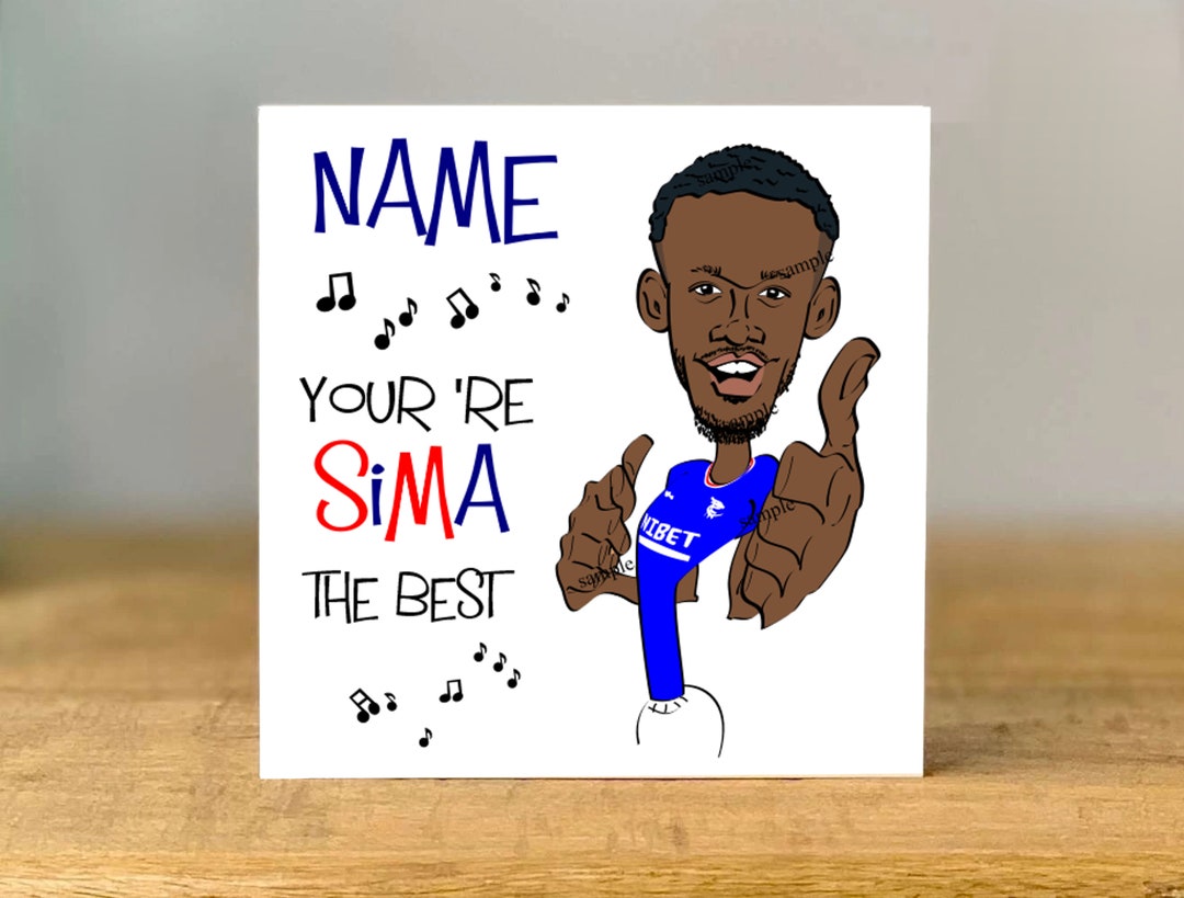 Personalised Birthday Card, Football, Sima, Son, Mum, Daughter, Brother ...