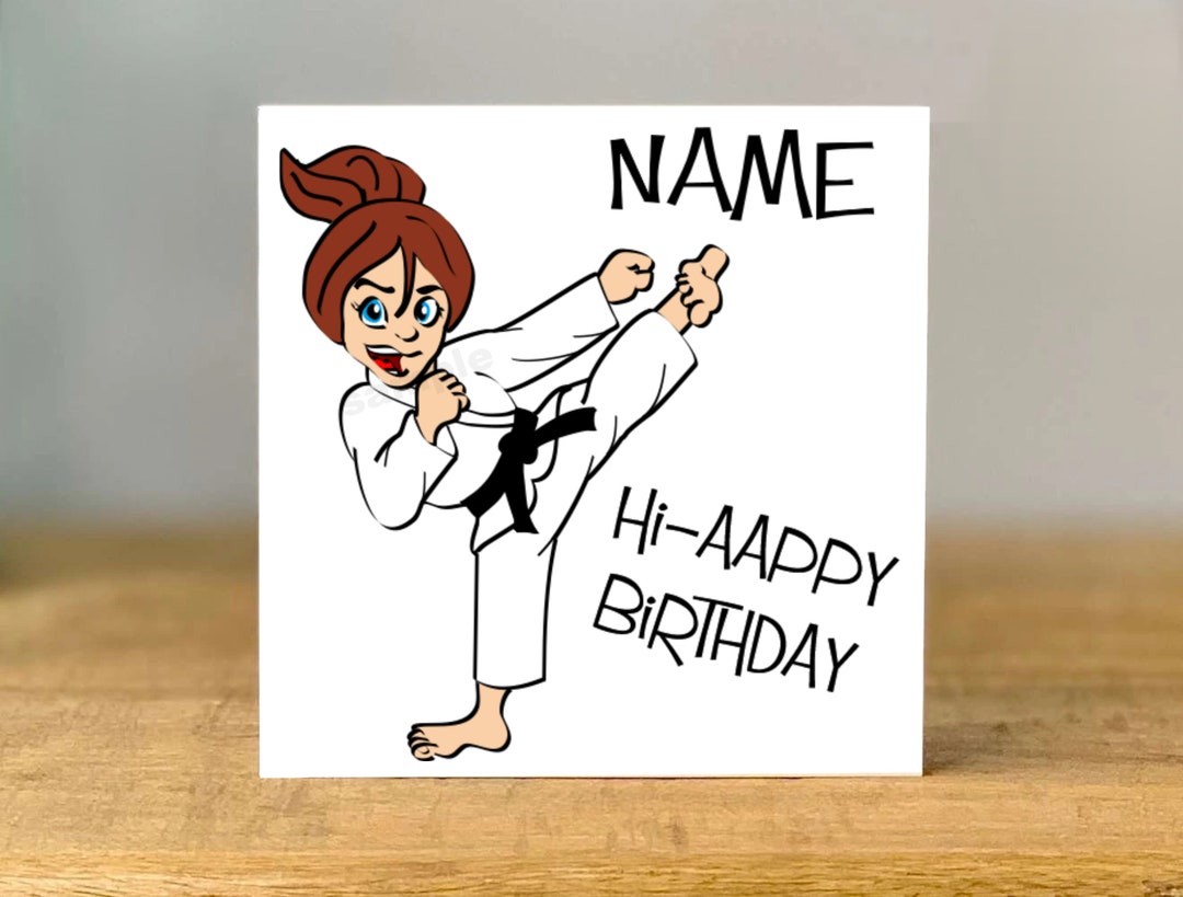 Personalised Karate Birthday Card, Martial Arts, Sports, Team, Brother ...