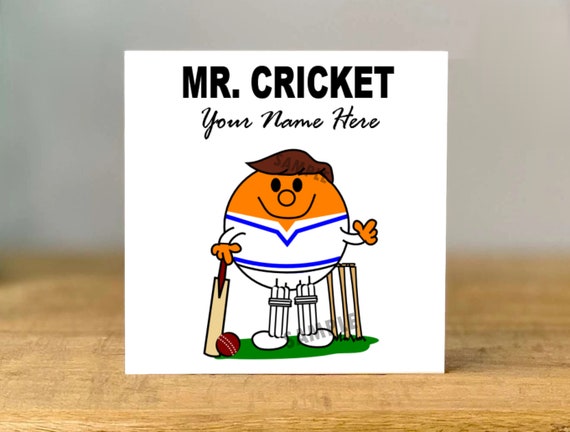 Personalised Mr Cricket Fan Greeting Card Cricketer - Etsy UK