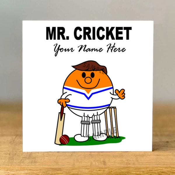 Personalised Birthday Card Cricket Fan - Etsy UK