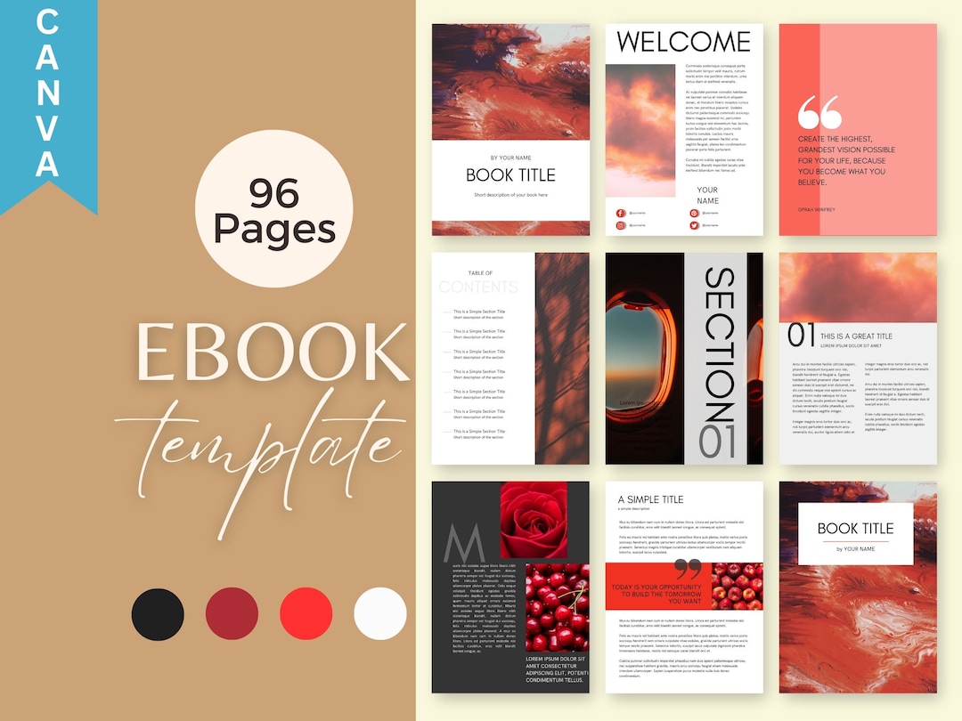 Ebook Template Editable Canva | Coaching Workbook Template, Lead Magnet ...