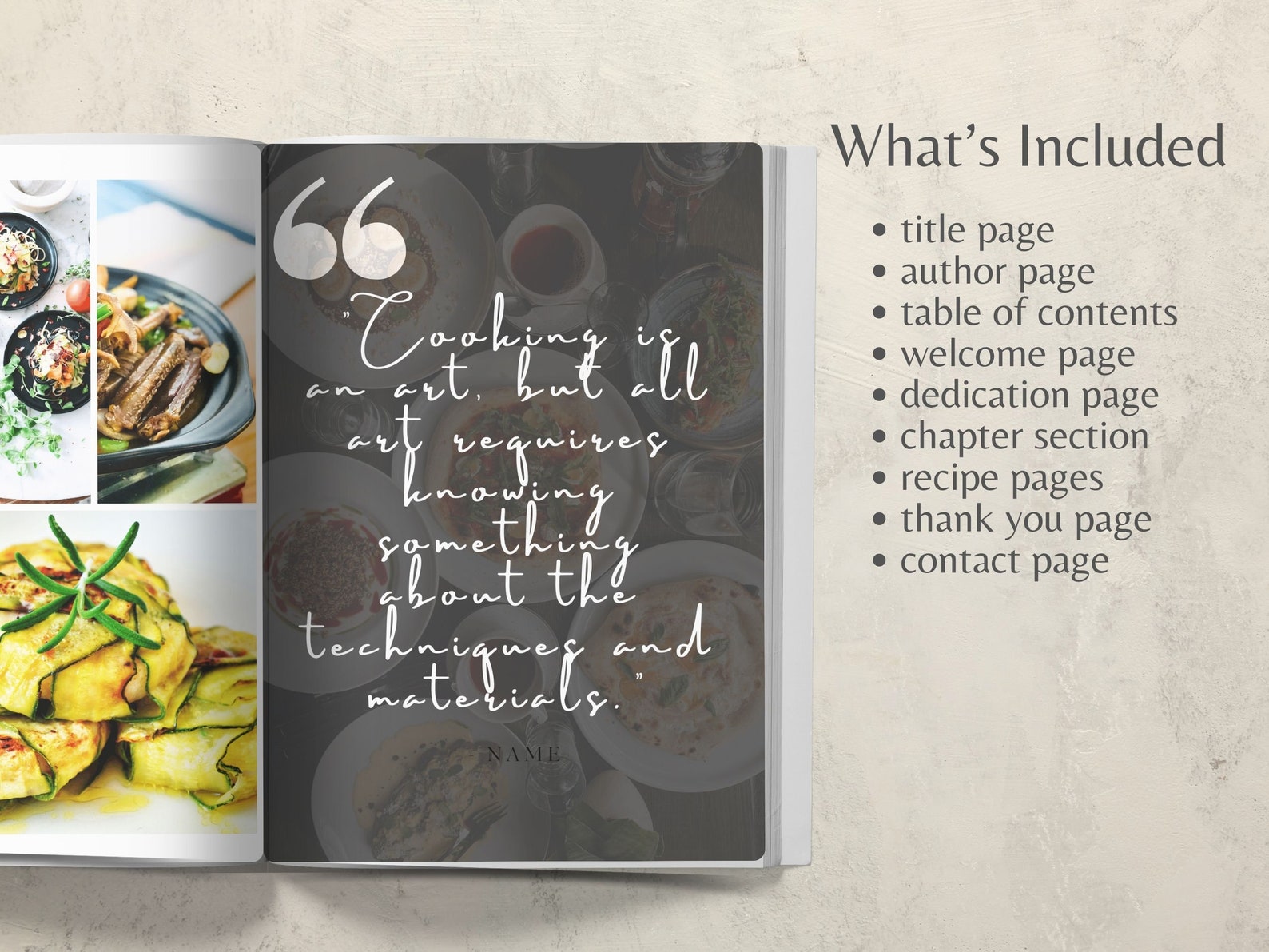 Cookbook Template, Recipe Book Template, Editable Canva, Recipe Card ...